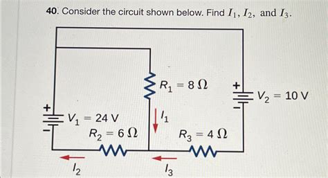 solved consider the circuit shown below find i1 i2 ﻿and