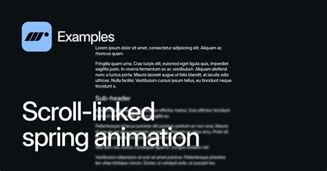 Scroll Linked Spring Animation — Motion For React Example
