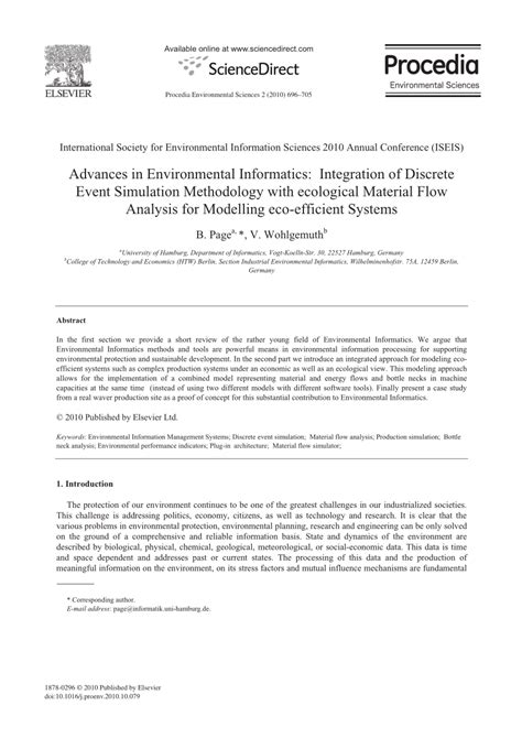 Pdf Advances In Environmental Informatics Integration Of Discrete