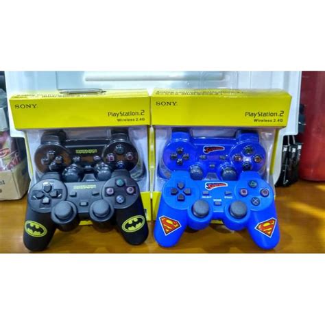 Jual Hot Promo Stik Ps2 Stick Ps2 Wireless Dualshock Sony Logo Batman Superman Shopee