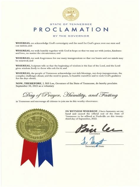 Proclamation Pdf