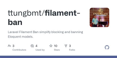 Github Ttungbmtfilament Ban Laravel Filament Ban Simplify Blocking And Banning Eloquent Models