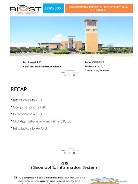 Gis Lecture 3 4 5 Pdf Geographic Information System Arc Gis