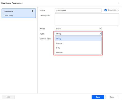 config dashboard parameter embedded bi bold bi documentation