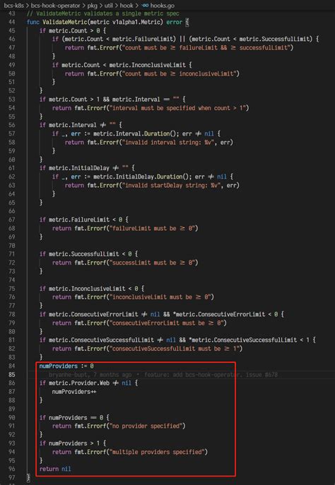 Bug Bcs Hook Operator Metric 采集配置校验忽略了 Prometheus 类型的 Provider