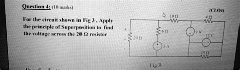 solved question 4 10 marks cl01 for the circuit shown in fig 3