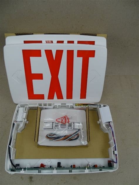 Lithonia Exit Sign With Battery 388066 Joseph Fazzio Incorporated