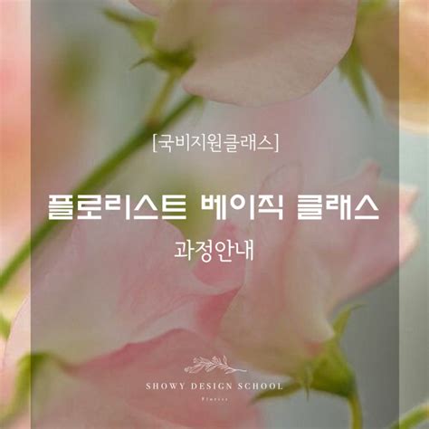 쇼위 플라워 학원 플로리스트 베이직 클래스 과정 안내 네이버 블로그