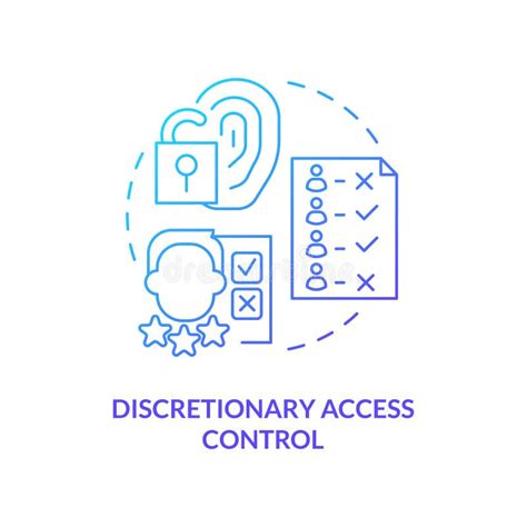 Discretionary Access Control Blue Gradient Concept Icon Stock Vector Illustration Of Vector