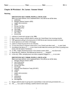 Fillable Online Name Class Date ID A Chapter Worksheet Dr Fax Email Print PdfFiller