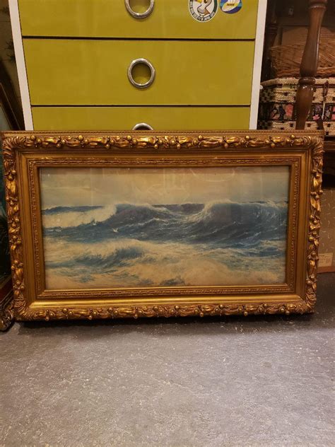絵画 額 額縁 ゴールド レトロ 昭和レトロ アンティーク 油絵 絵