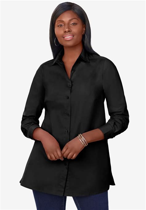 Stretch Poplin Tunic Fluentcurve