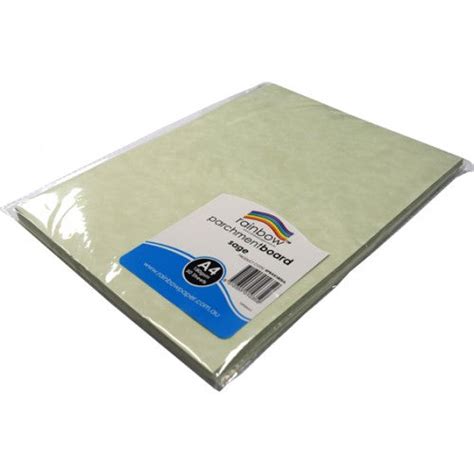 Rainbow Parchment Board 180gsm Acid Free 50 Sheets Sage Bulk Buys