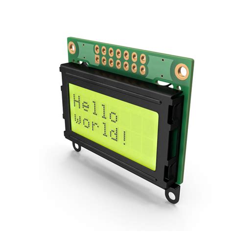 Character LCD Display Green On PNG Images PSDs For Download PixelSquid S