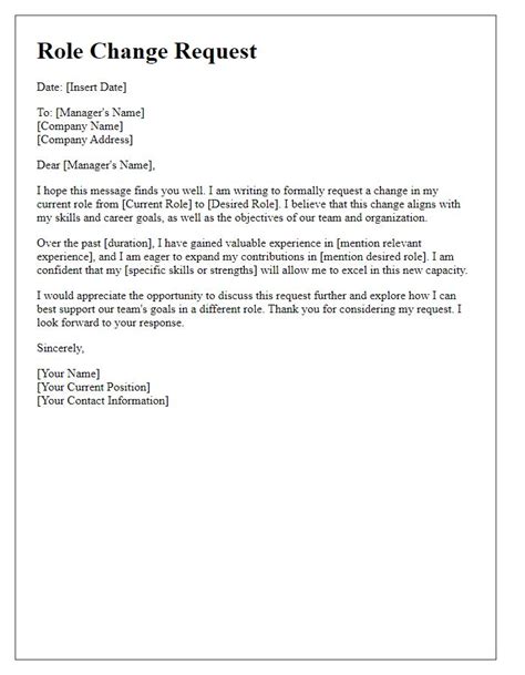 Letter Template For Job Role Reassignment Free Samples In PDF Letterin
