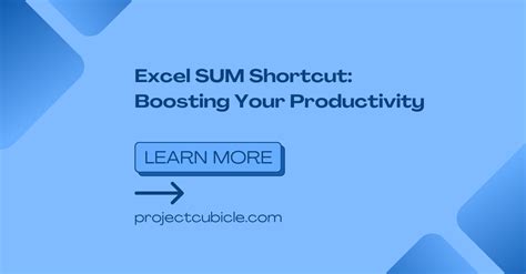 Excel Sum Shortcut Boosting Your Productivity In 4 Easy Steps
