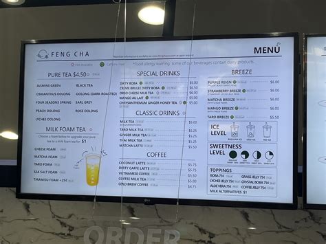 Feng Cha Teahouse Menu Full Menu Update 2025