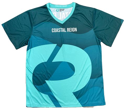Custom Sublimated Unisex V Neck Jersey Coastal Reign