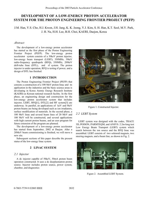 Pdf Development Of A Low Energy Proton Accelerator System For The Proton Engineering Frontier