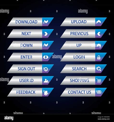 Web Design Buttons Theme Stock Vector Image And Art Alamy
