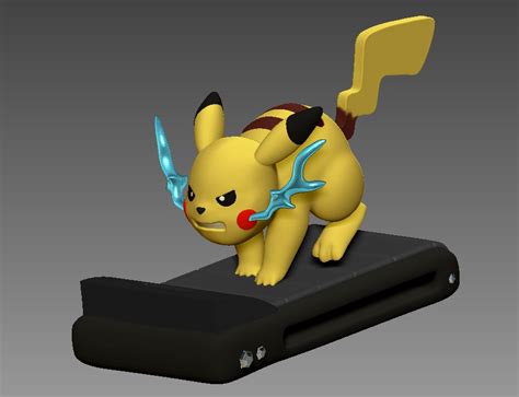Stl File Pikachu Run Gym Pikachu Corriendo Corredora・3d Printer Design To Download・cults