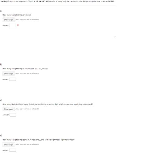 Solved A String Of Digits Is Any Sequence Of Digits