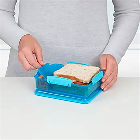 Sistema Madkasse Snack Attack Duo Lunch 975ml Blå Pink And Mint