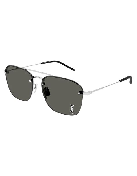 Saint Laurent Silver Navigator Sunglasses David Jones