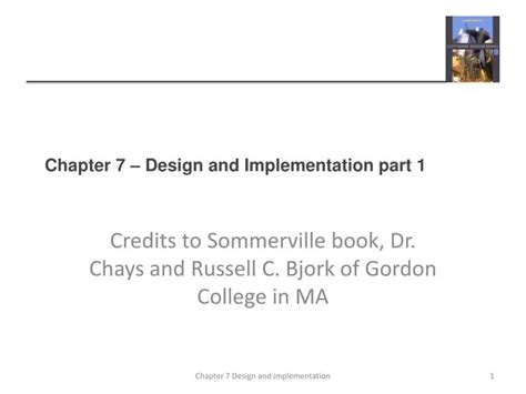 Ppt Chapter 7 Design And Implementation Part 1 Powerpoint Presentation Id5587436