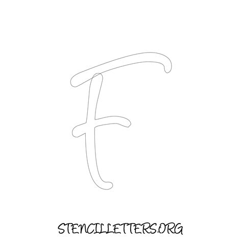 5 Inch Free Printable Individual 151 Cursive Uppercase Letter Stencils
