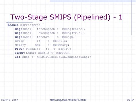 Ppt Computer Architecture A Constructive Approach Pipelined Implementations Of Smips Joel