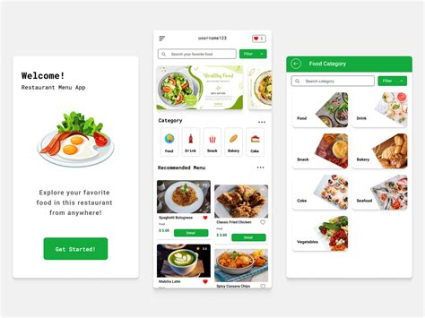 Food Menu App Designs Themes Templates And Downloadable Graphic