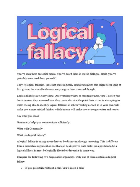 Fallacy Pdf Fallacy Argument