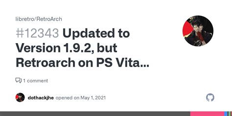 Updated To Version 192 But Retroarch On Ps Vita Shows Version 191
