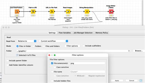 List Filesfolders Relative To Workflow Data Area Main Data
