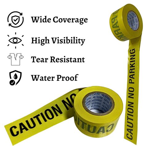 No Parking Caution Tape 3 Inch X 300m Pack Of 2 Singhal Mart