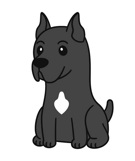 Cane Corso Cute Cartoon Digital Art By Jeff Chen Fine Art America