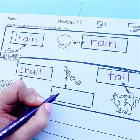 Label It Vowel Teams Labelling Worksheets Long Vowel Spelling Activ