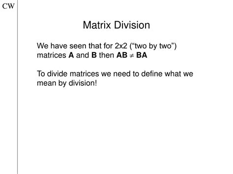 Ppt Matrix Division Powerpoint Presentation Free Download Id 2691309