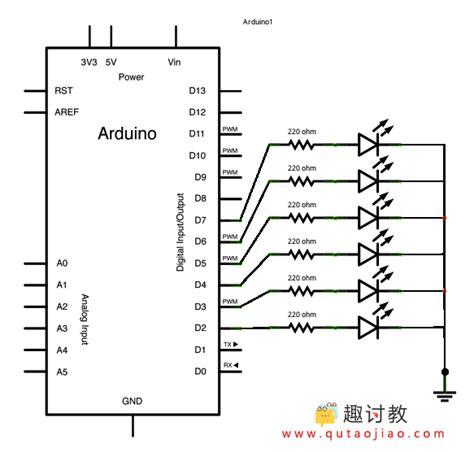 Arduino内置教程 控制结构 for循环 趣讨教