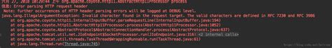 解决：invalid character found in the request target the valid characters