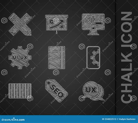 Set Sketchbook Or Album Seo Optimization Ui Ux Design Web