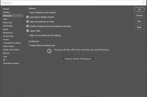 Solved Q Reset Default Workspaces By Scripting Adobe Community