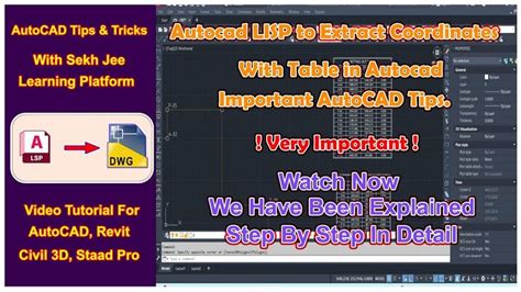 autocad lisp to extract x y z coordinates with table in autocad autocad lisp coordinates