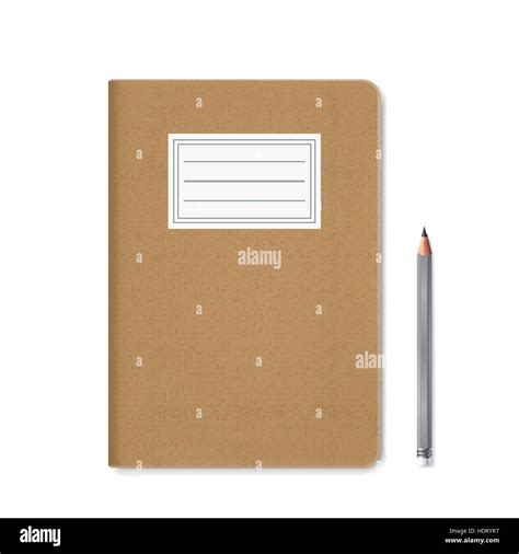 Blank Notebook Template And Pen Isolated On White Stock Vector Image Art Alamy