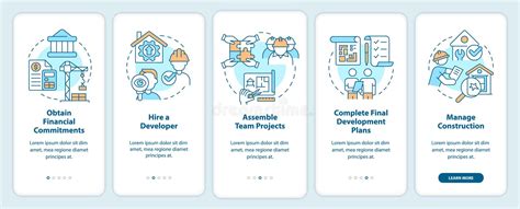 Advices For Housing Development Onboarding Mobile App Screen Stock Vector Illustration Of