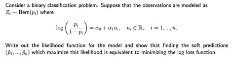 Solved Consider A Binary Classification Problem Suppose