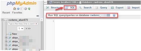 How To Execute Sql Queries In Phpmyadmin