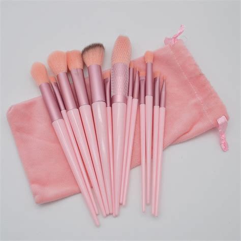 Набор Мягких Кисточек для Макияжа ANbeauty 13 шт. Розовые (AN0103041 ...