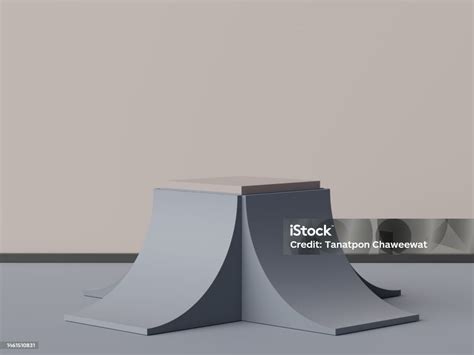 모형 및 제품 프레젠테이션을 위한 최소 디스플레이 연단 디자인의 3d 렌더링 파스텔 컬러 장면이 있는 받침대 무대 모형 및 웹 배너를 위한 트렌디한 디자인 0명에 대한 스톡
